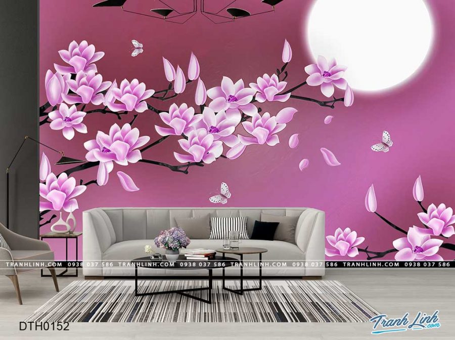 Tranh Dán Tường Hoa DTH0152 - Tranh Linh