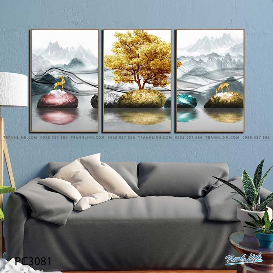 Bộ Tranh Canvas Phong Cảnh Trừu Tượng - PC3081 - Tranh Linh