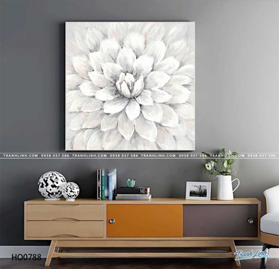 Tranh Canvas Hoa Thược Dược Trang Trí - HO0788 - Tranh Linh