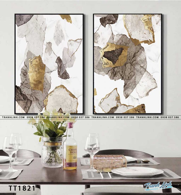 Bộ Tranh Canvas Treo Tường Trang Trí TRỪU TƯỢNG - TT1821 - Tranh Linh