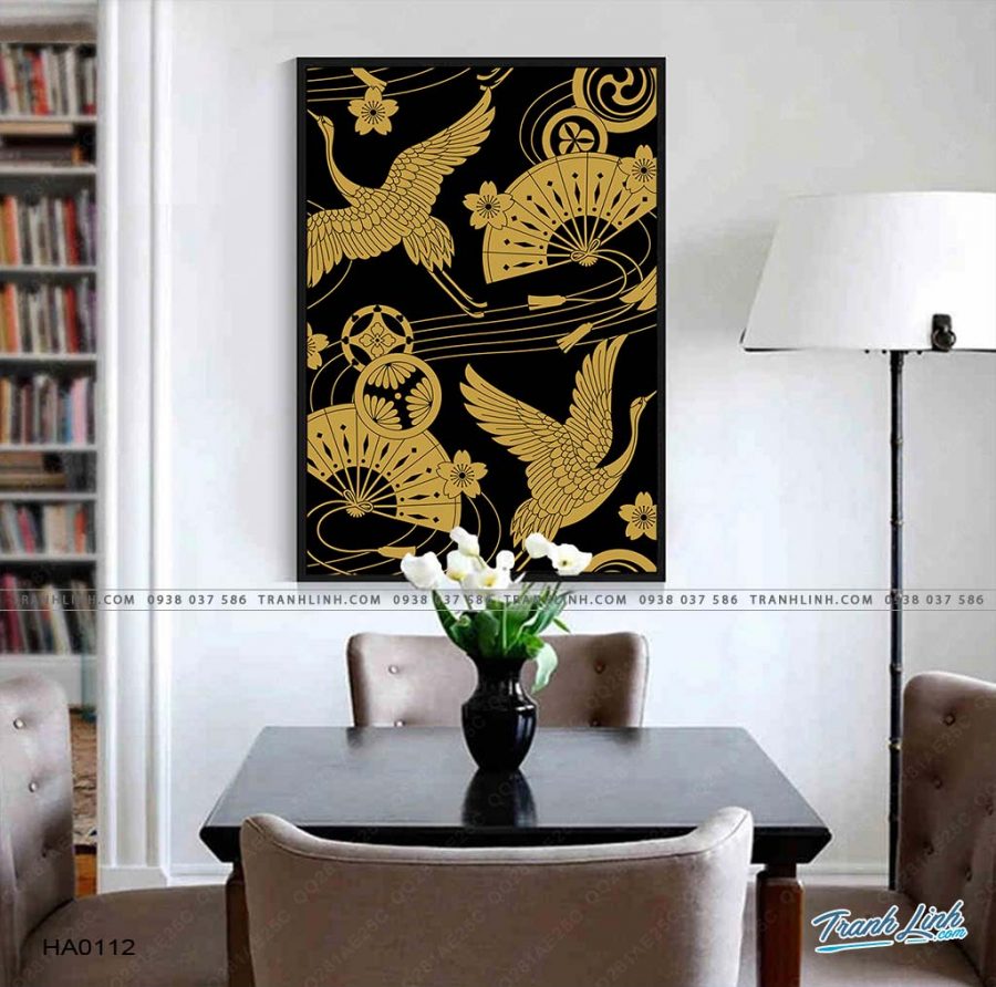 Tranh Canvas Hồng Hạc Nghệ Thuật - HA0112 - Tranh Linh